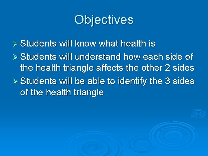 Bell Ringers 1 Why is health education important