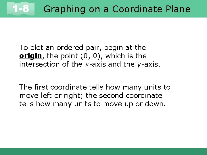 1 8 Graphing on a Coordinate Plane Chapter