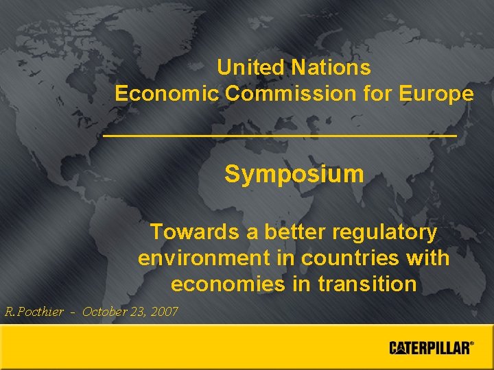 United Nations Economic Commission for Europe Symposium Towards