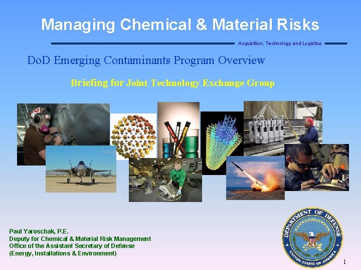 Managing Chemical Material Risks Acquisition Technology and Logistics