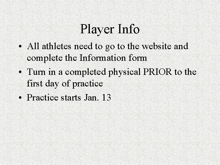 2020 Mountain View Track and Field Parent Meeting