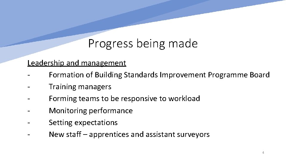 Building Standards Improvement Programme GRBV 27 TH November