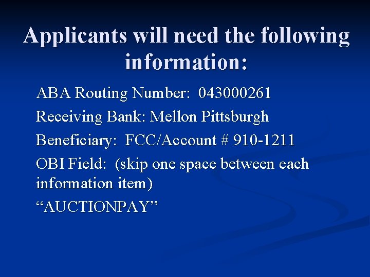 FM BROADCAST CONSTRUCTION PERMITS AUCTION 37 Disclaimer These