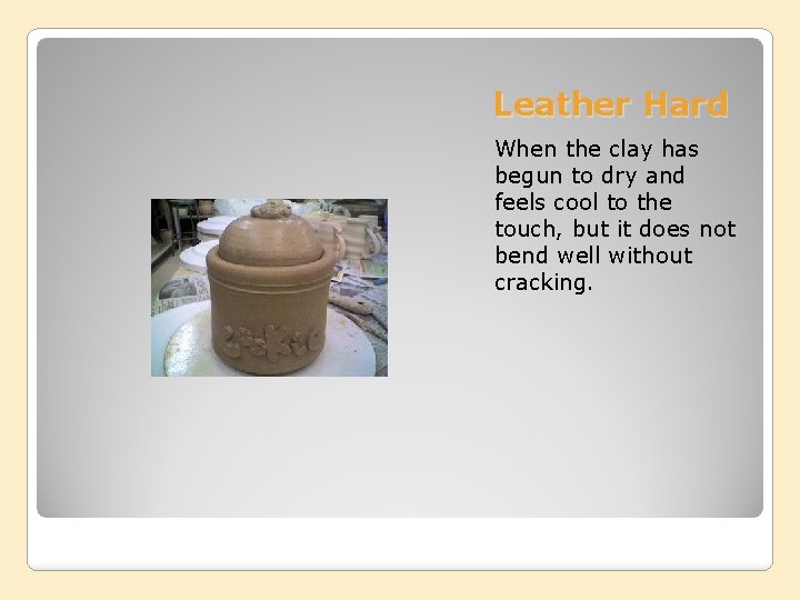 Ceramic Vessel Project Divisions Building Stages of Clay