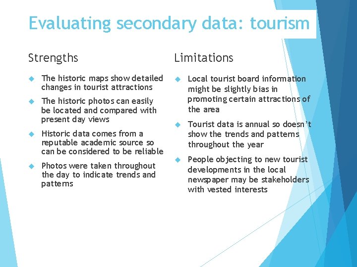 Applied Fieldwork Enquiry 6 Evaluation The six stages