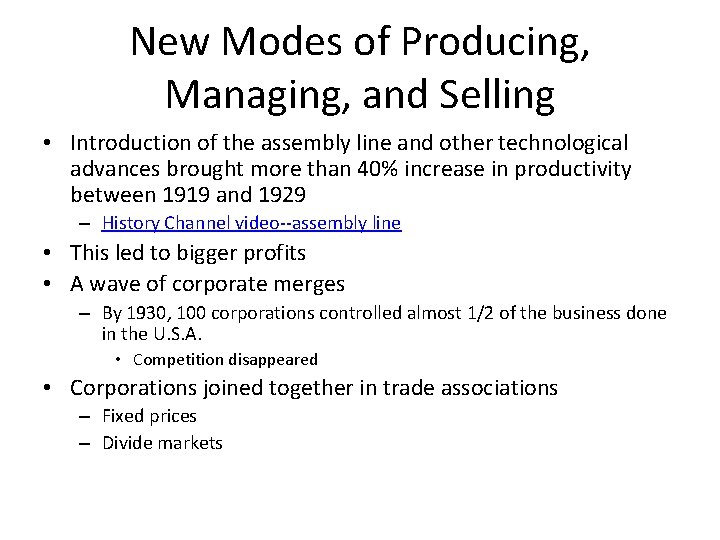 Chapter 23 Coping with Change 1920 1929 Introduction