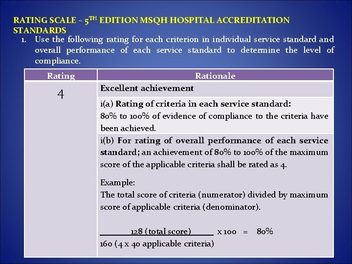 RATING SYSTEM TH MSQH 5 EDITION HOSPITAL ACCREDITATION