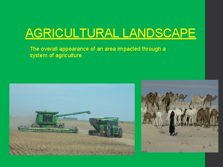 Unit 5 INTRODUCTION TO AGRICULTURE AND AGRICULTURAL GEOGRAPHY