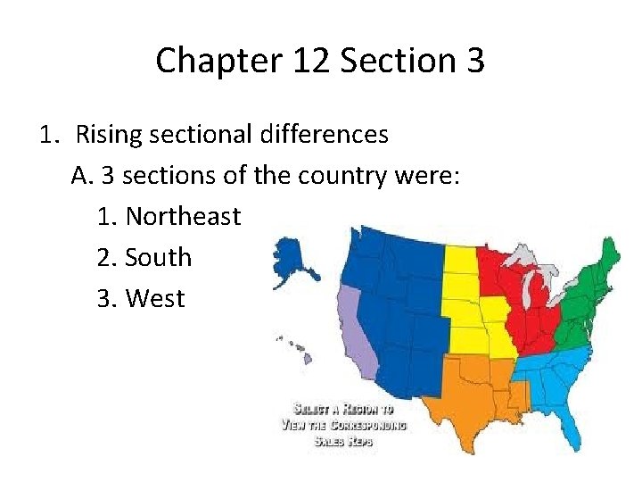 Chapter 12 Section 3 1 Rising sectional differences