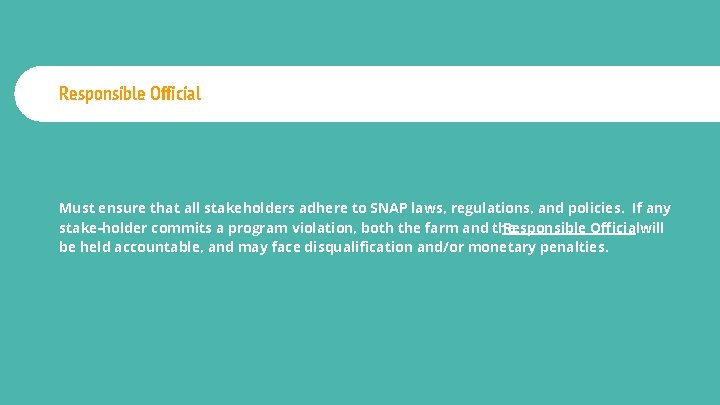 Setting up a SNAPEBT Program for Directmarketing Farmers