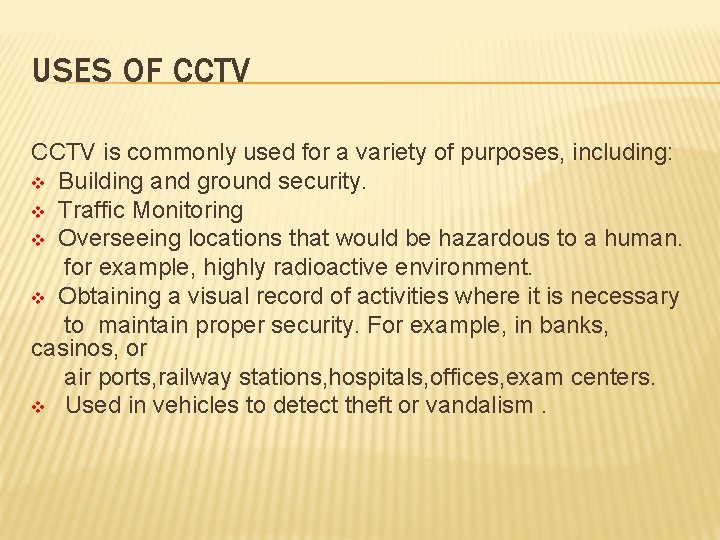 SEMINAR ON VIDEO SURVEILLANCE SYSTEM SUBMITTED TO CNC