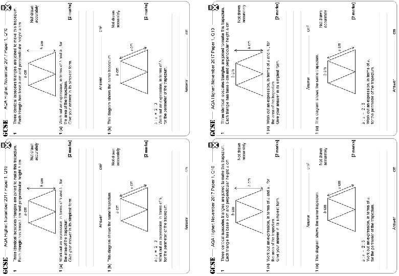 Comparing Ratios Higher GCSE Questions AQA These questions