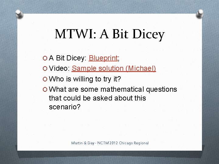 A Minute to Win it Motivating Mathematics Connections