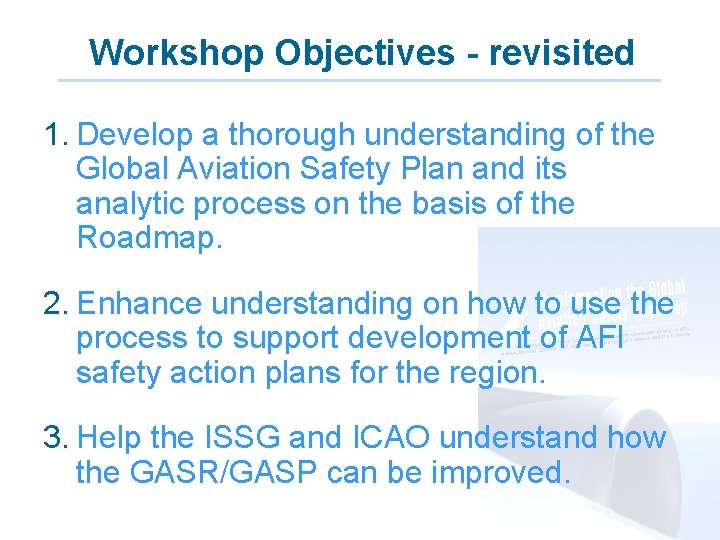 AFI Comprehensive Implementation Programme Global Aviation Safety Roadmap