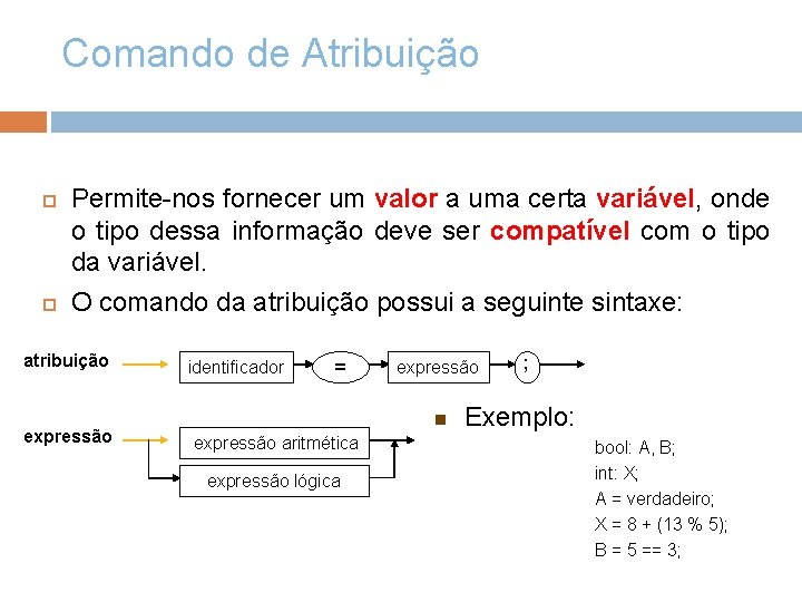 ALGORITMOS AULA 3 Operadores Relacionais Lgicos e comandos