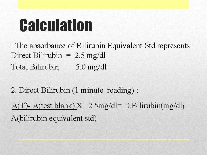 Exp6 Bilirubin Quantitative determination of bilirubin in serum