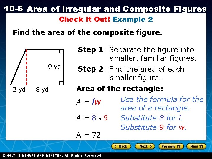10 6 Area of Irregular and Composite Figures