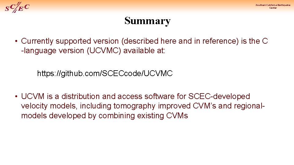 Overview of the SCEC Unified Community Velocity Model
