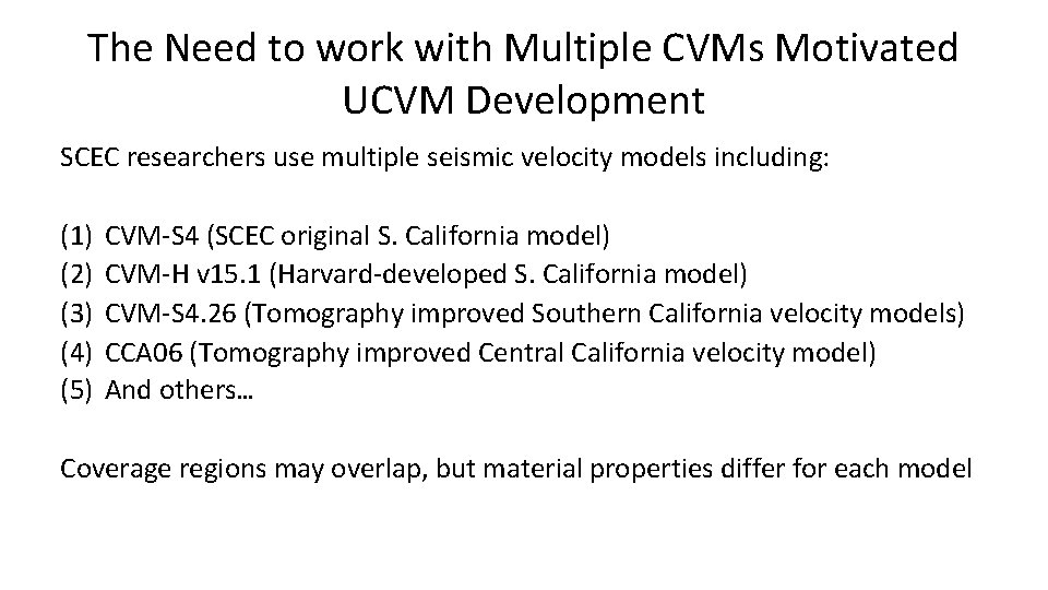 Overview of the SCEC Unified Community Velocity Model