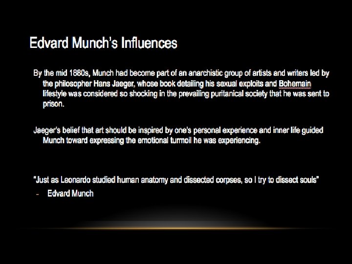 EDVARD MUNCH 1863 1944 Born in Oslo Norway