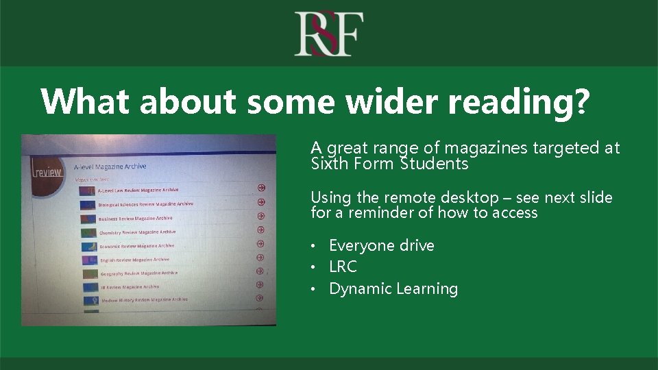 Continuing your academic learning What can you do