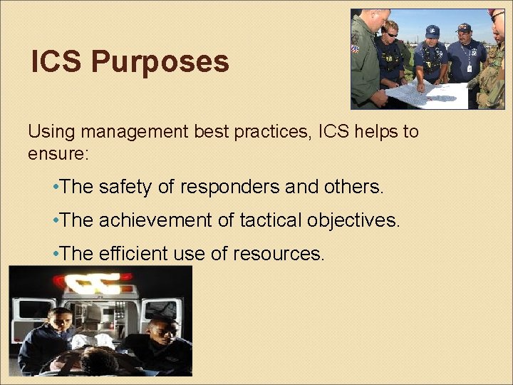 Incident Command Considerations for Senior Officials Lee Bennett