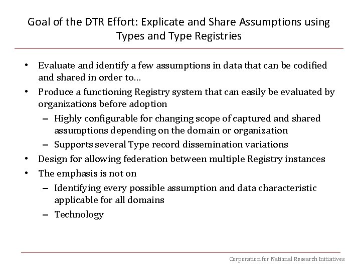 Data Type Registries DTR NIST November 2014 Larry