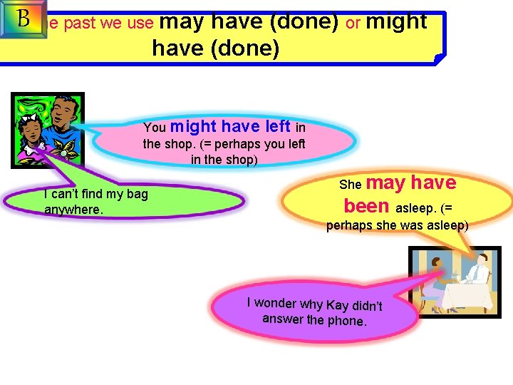 MAY and MIGHT A B C A We