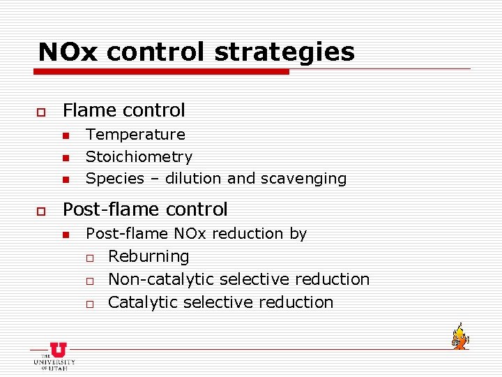 NOx formation in ultralowNOx gas burners Zoran M
