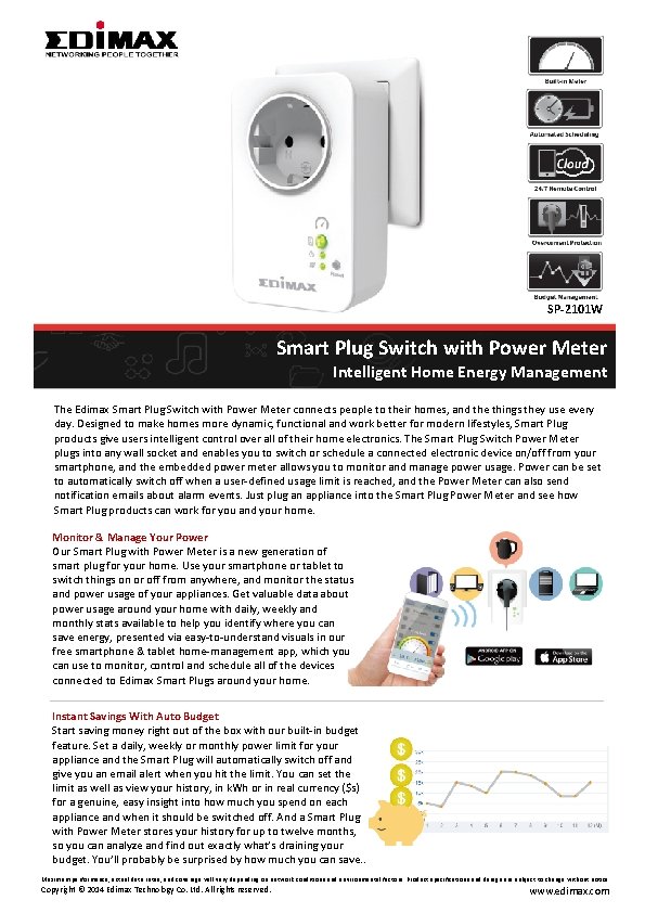 SP2101 W Smart Plug Switch with Power Meter