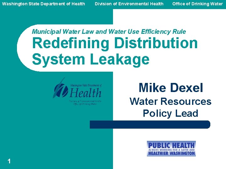 Washington State Department of Health Division of Environmental