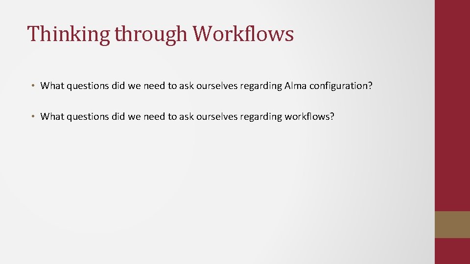 Creating a Floating Collection in Alma Ryan Buller