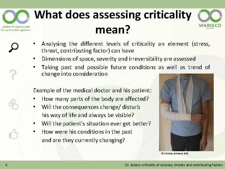 Assess criticality of stresses threats and contributing factors