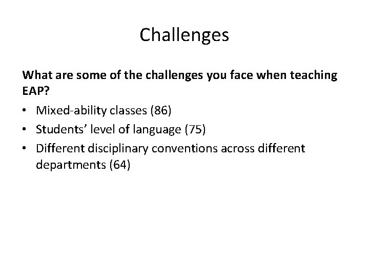 What do we mean by EAP teachers Reflections