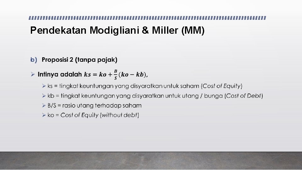 TEORI STRUKTUR MODAL Materi 9 MATERI PEMBELAJARAN 1