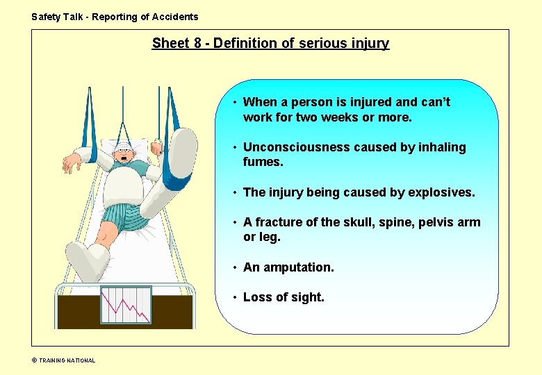 Safety Talk Reporting of Accidents Sheet 1 Definition