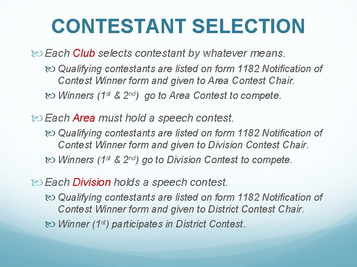 BEING A CONTESTANT Session 3 Brought to you