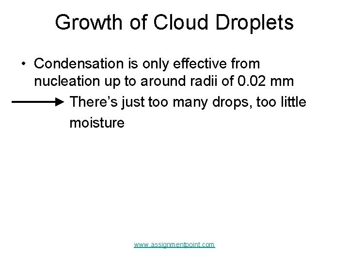 Precipitation Processes www assignmentpoint com It all begins