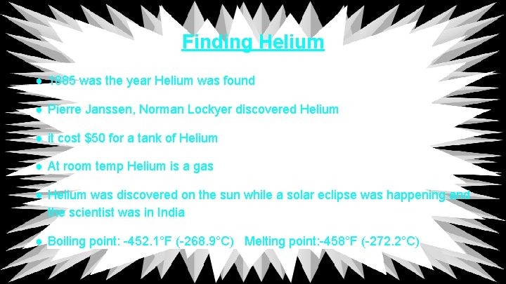 Helium By David De Cruydt Helium The element