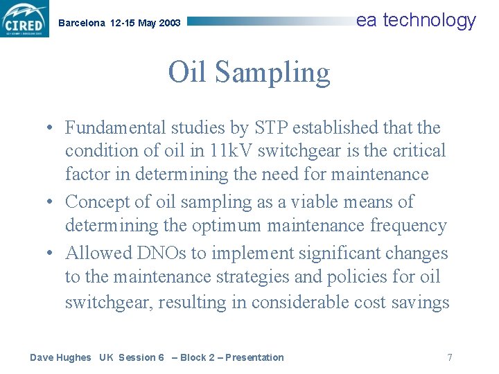 Barcelona 12 15 May 2003 ea technology A