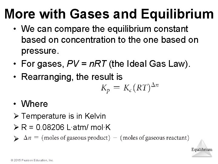 Lecture Presentation Chapter 15 Chemical Equilibrium 2015 Pearson