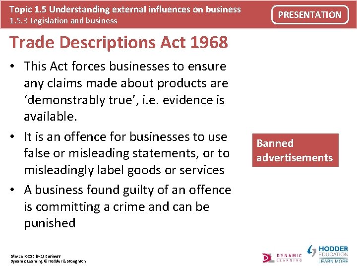 Topic 1 5 Understanding external influences on business