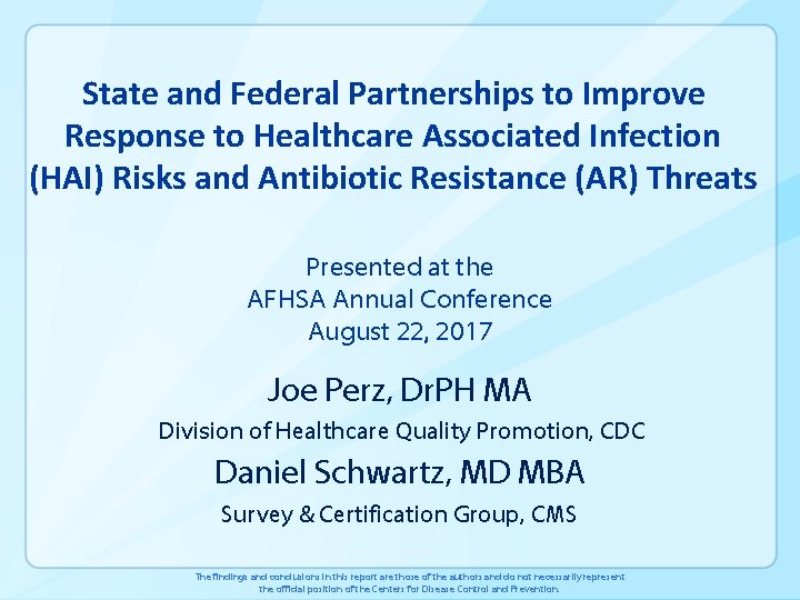 State and Federal Partnerships to Improve Response to