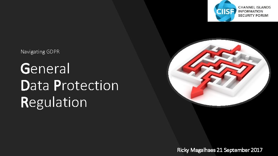 Navigating GDPR General Data Protection Regulation Ricky Magalhaes