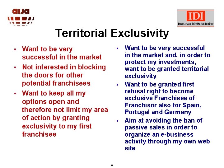 Exclusivity and noncompetition obligations How far can you