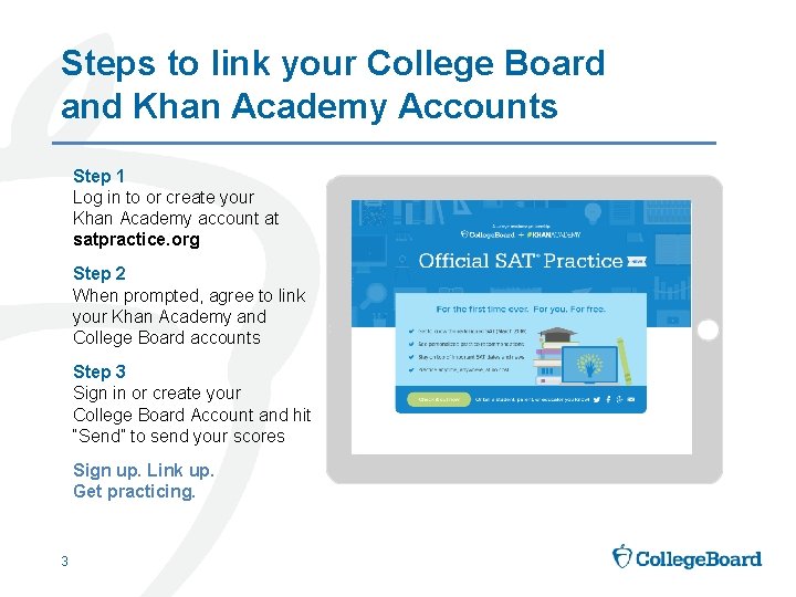 Linking Khan Academy and College Board Student Accounts
