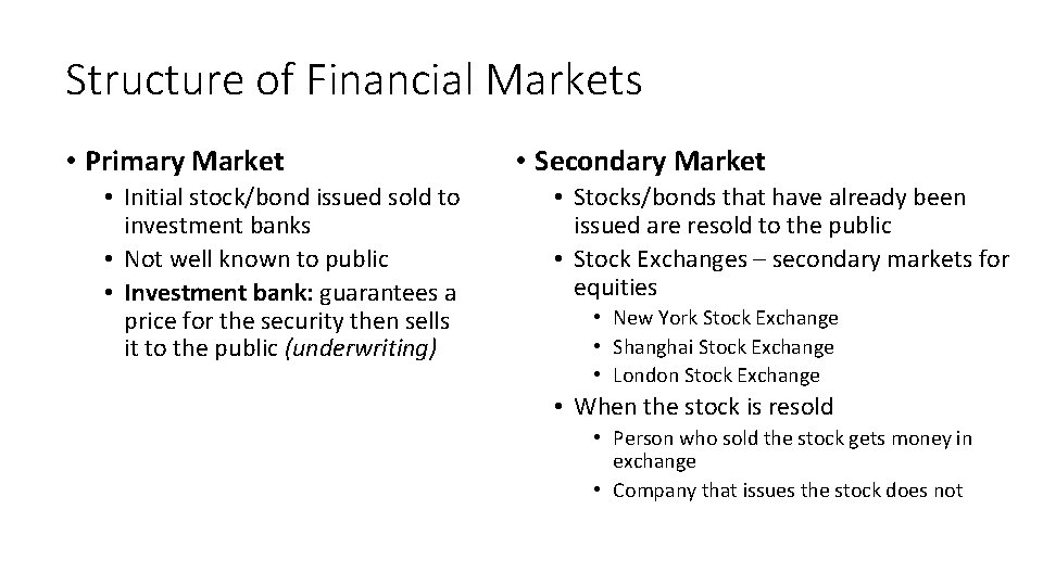 Money and Banking Chapter 2 An Overview of