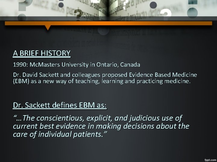 Evidence Base Medicine A A Karimi MD Sciences