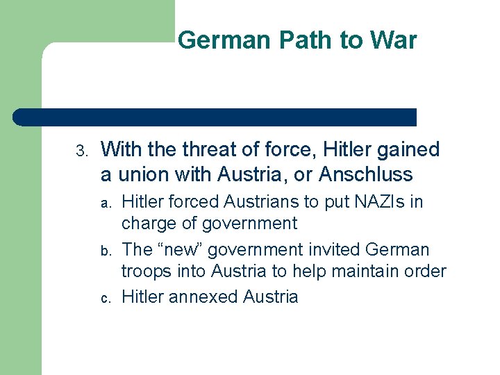 World War II German Path Japanese Path German