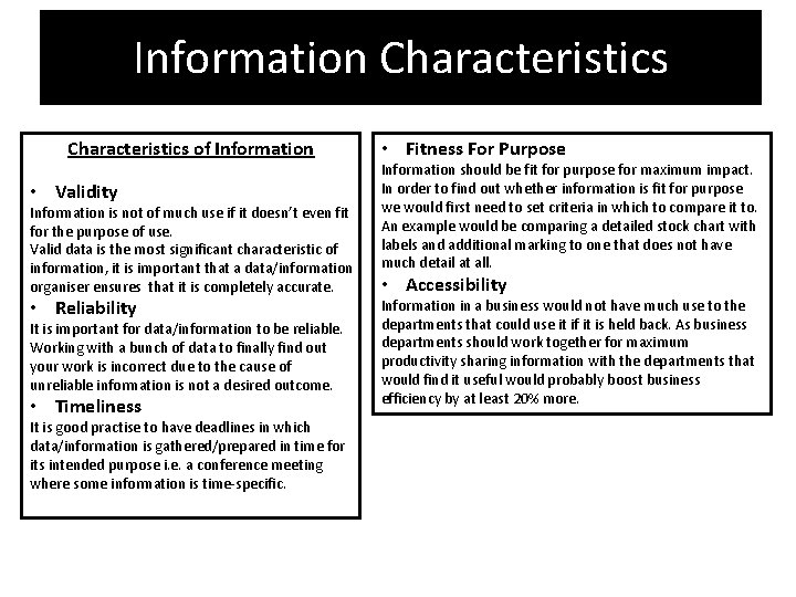 The Way Business Works What is Information Information